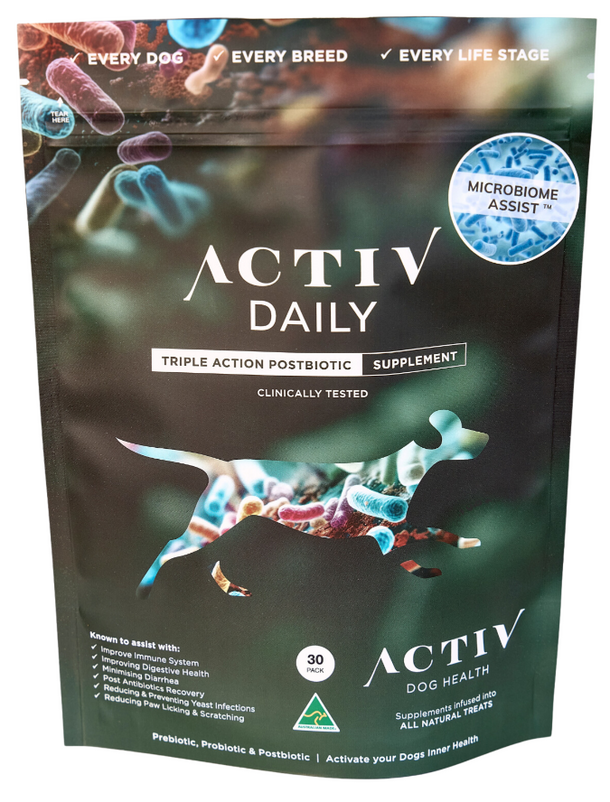 Activ Daily Triple Action Postbiotic Supplement – Activ Dog Health